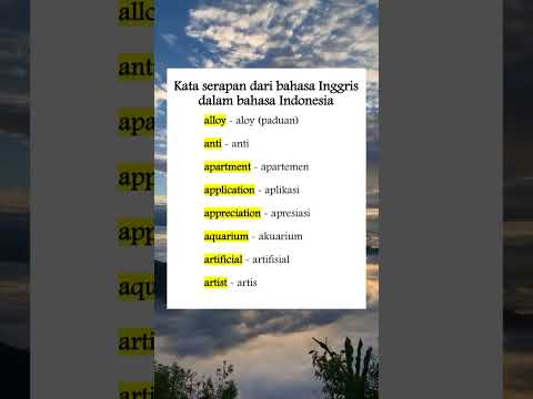 Kata serapan dari bahasa Inggris ke bahasa Indonesia #kosakatabahasainggris #shorts