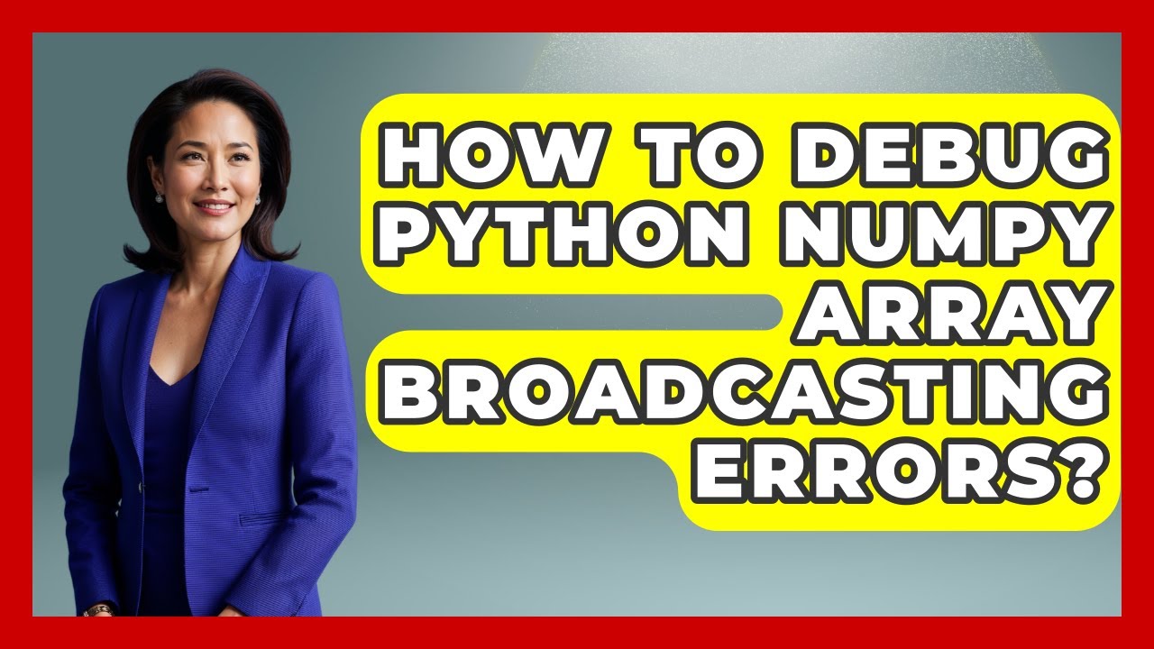 How To Debug Python NumPy Array Broadcasting Errors? - Python Code School
