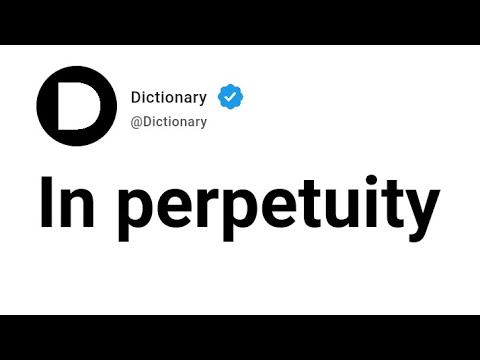 In perpetuity Meaning In English