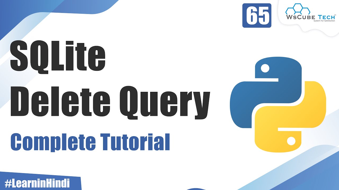 Delete Query - Delete Query in Python SQLite | Python Tutorial