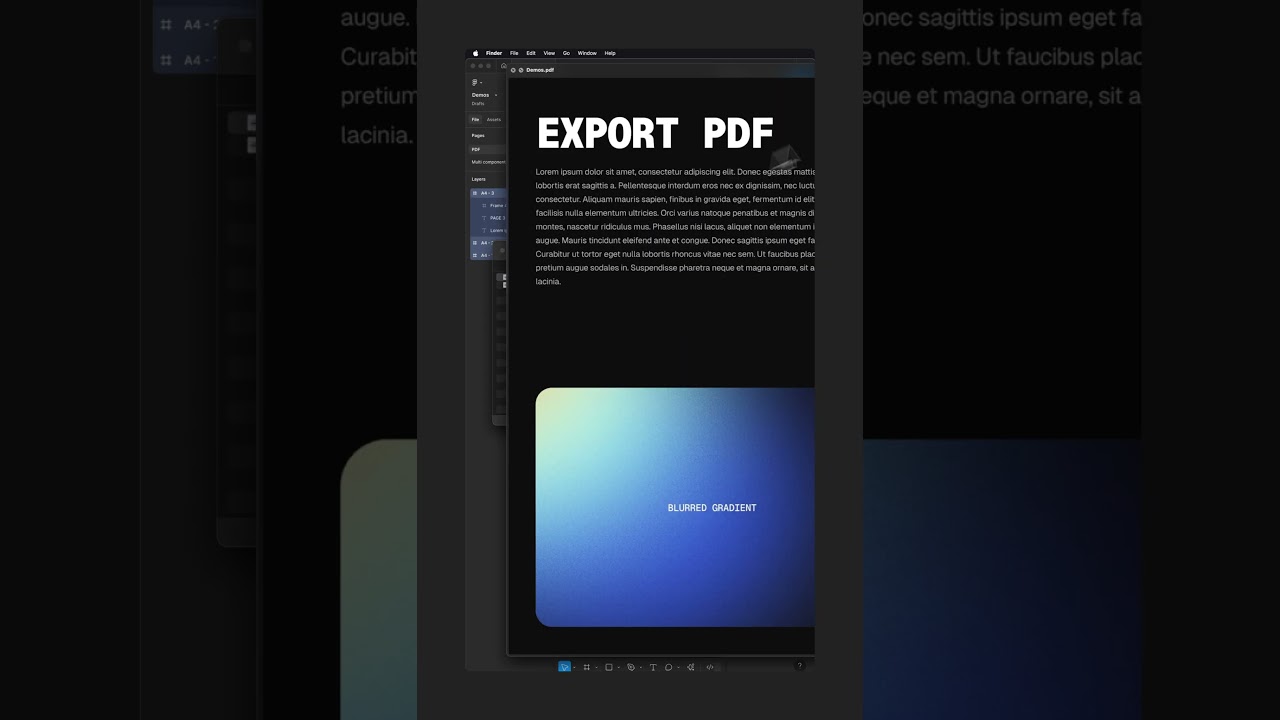 Export frames to a single PDF in Figma