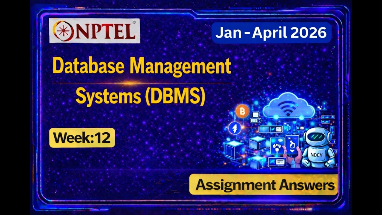 NPTEL Introduction to Database Systems Week 12 Assignment 12 answers (100 % Correct)|#dbms
