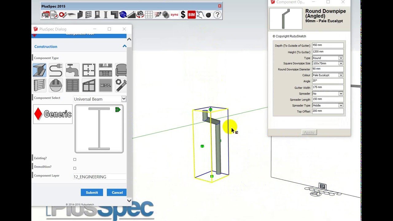 Groups, components and Parametric Dynamic components in Sketchup by RubySketch edit