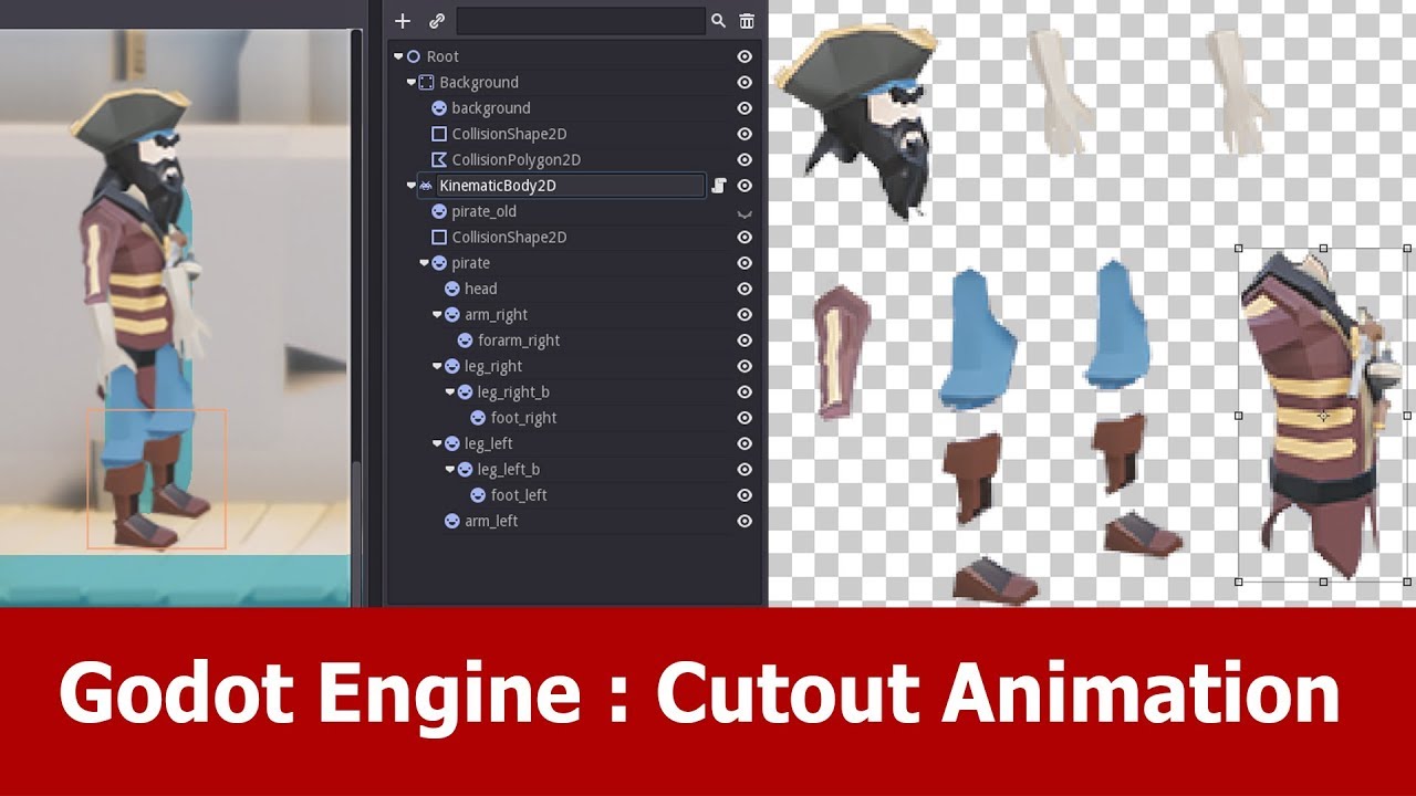 Godot Engine Tutorial : 2D Cutout Animation Setup