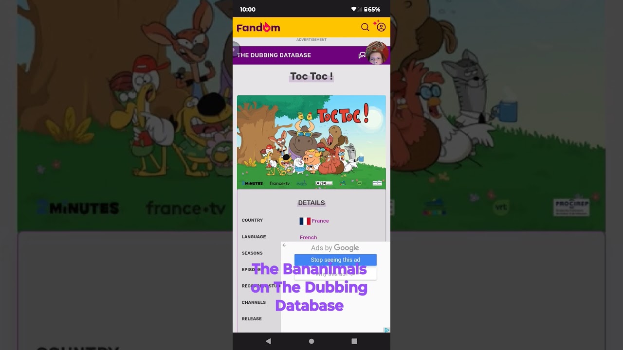 The Bananimals on the Dubbing Database #SHORTS
