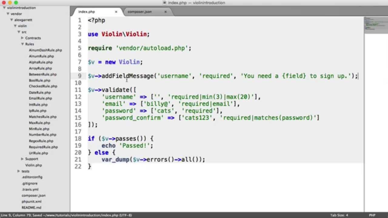 Easy PHP Validation with Violin: Custom Errors (3/6)