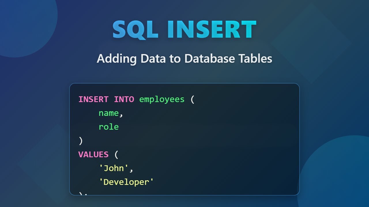SQL INSERT Statement Tutorial for Beginners: Add Data to Your Database!