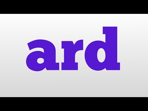 ard meaning and pronunciation