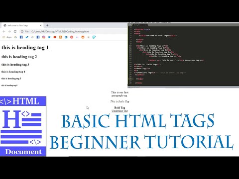 Basic html tags in Hindi | beginner | Website Designing tutorial - 02