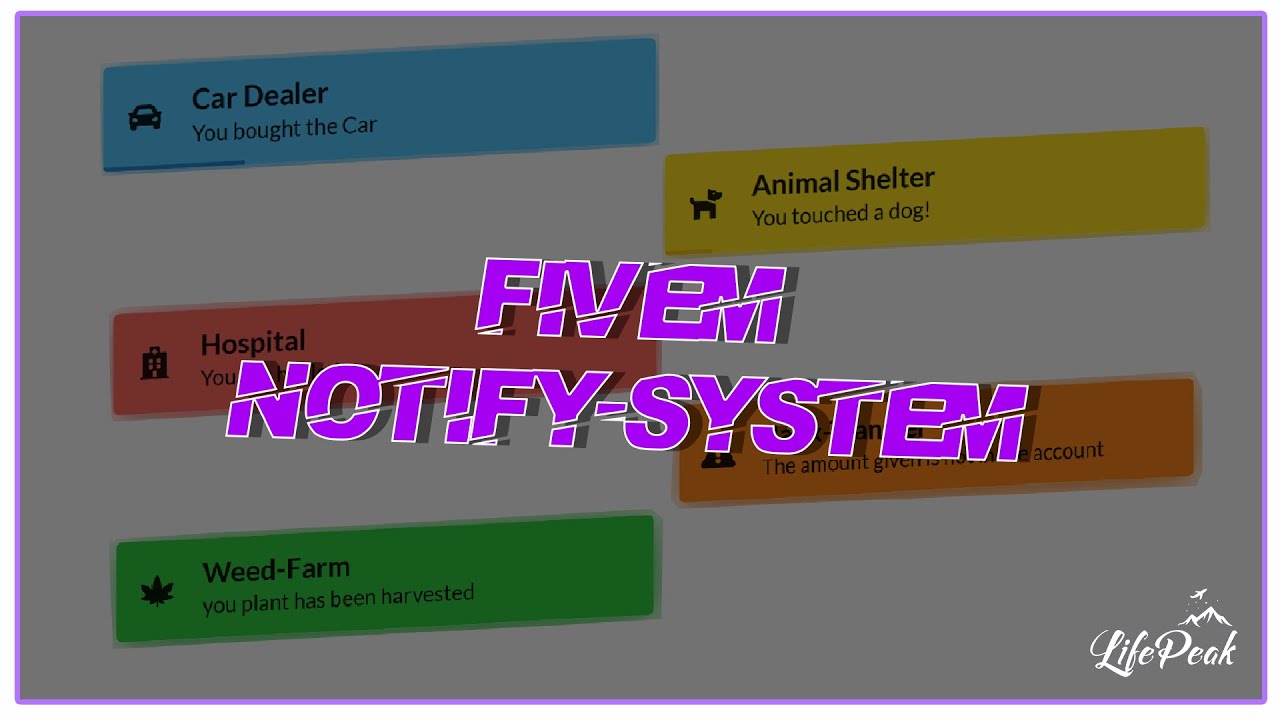 FiveM Notify-Script | Fully Configurable | [LifePeak-Scripts]