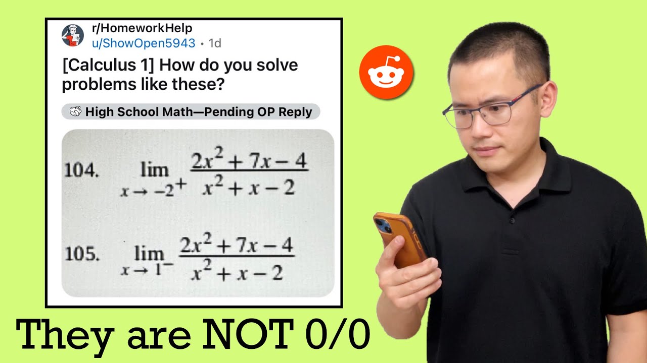 Calculus 1, how do you evaluate these limits (not 0/0 form) Reddit r/homeworkhelp