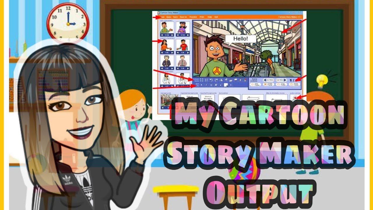 SAMPLE OUTPUT USING CARTOON STORY MAKER