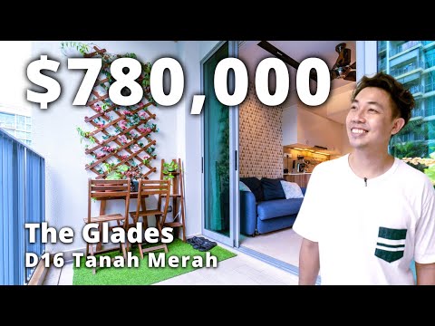 Green and Delightful Pool View 1-Bed ($780K) The Glades D16 Tanah Merah | Singapore Home Tour Ep.123