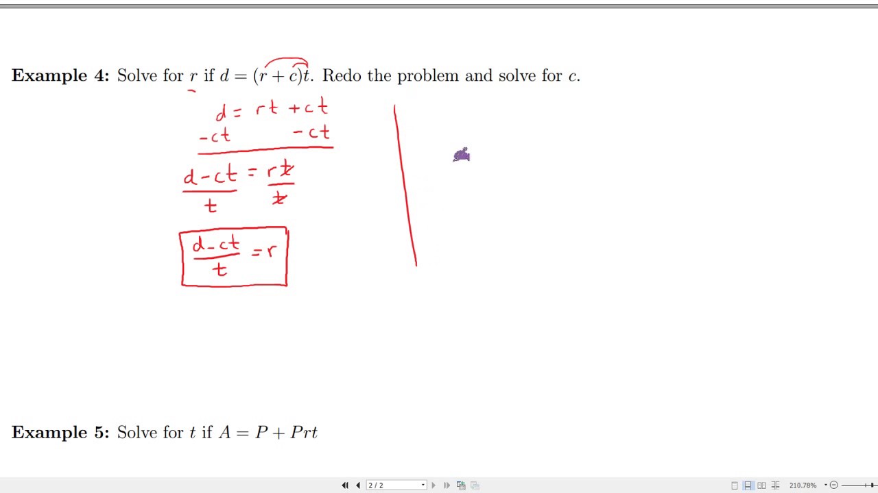 MTH 111 - Lecture 2 - Formulas