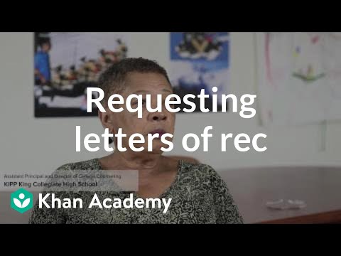Requesting letters of recommendation