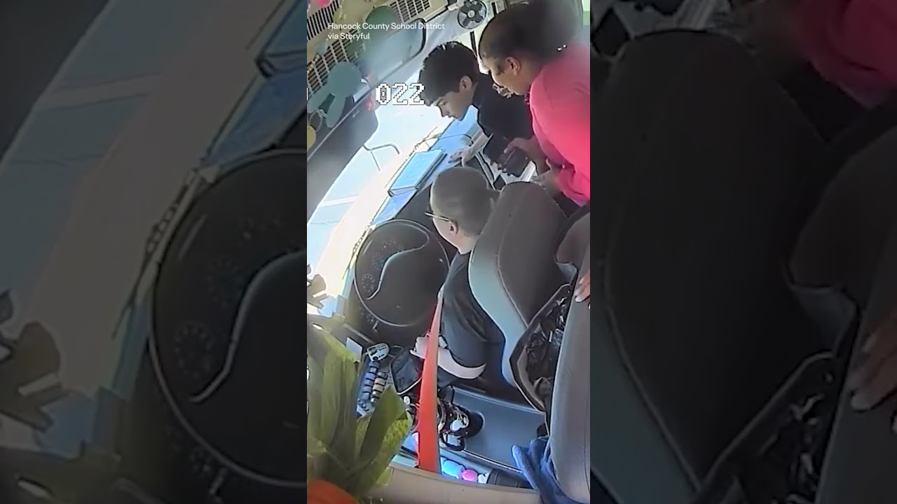 Middle school students stop bus after driver passes out