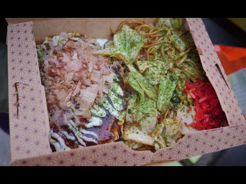 Little Tokyo NYC - Amazing Japanese Street Food in New York City - Otafuku x Medetai | Okonomiyaki
