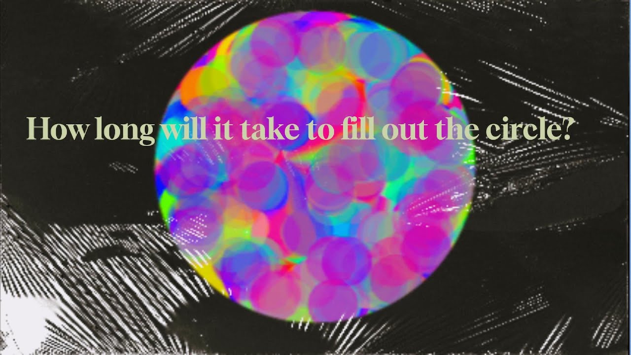 Bouncing balls inside a circle to create a vividly color pattern