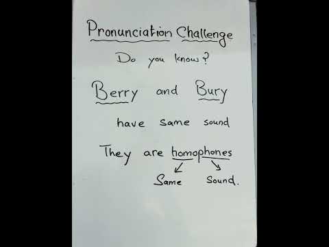 Berry and Bury | Homophones