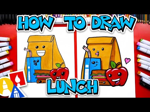 How To Draw A Funny Sack Lunch For School