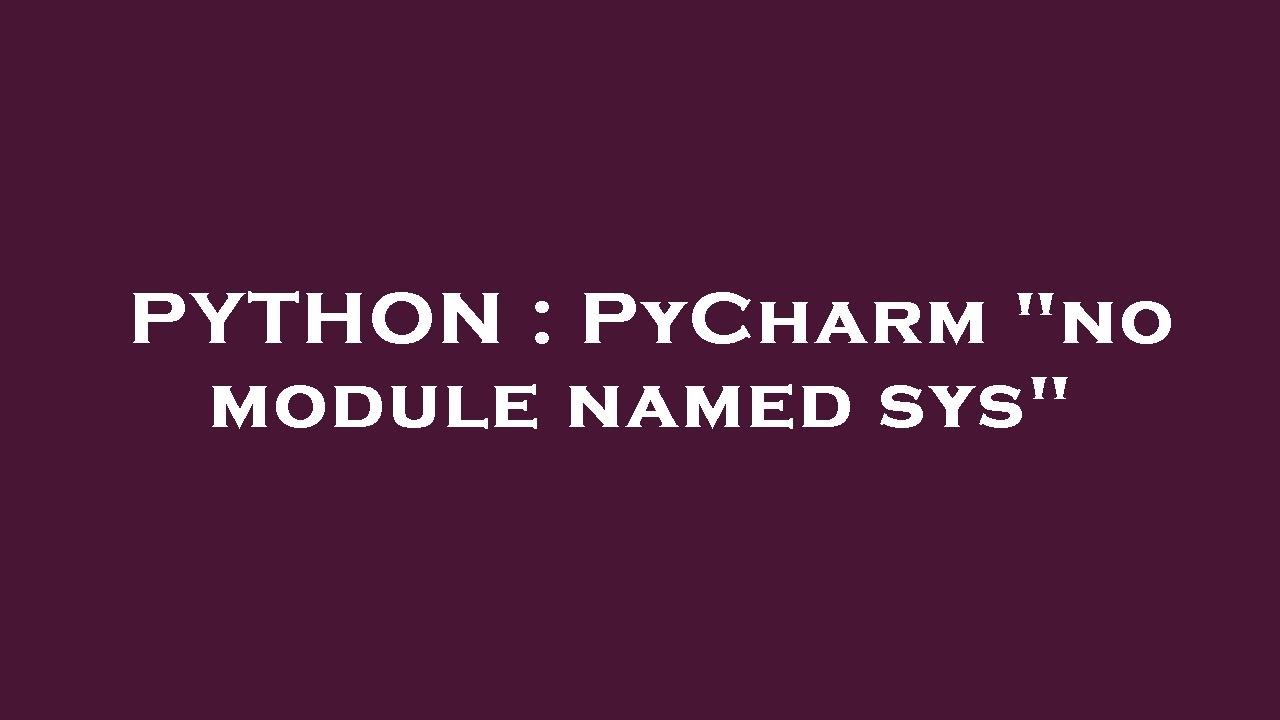 PYTHON : PyCharm 