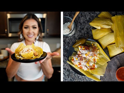 THE BEST MEXICAN CORN TAMALES | TAMALES DE ELOTE CON CHILE Y QUESO