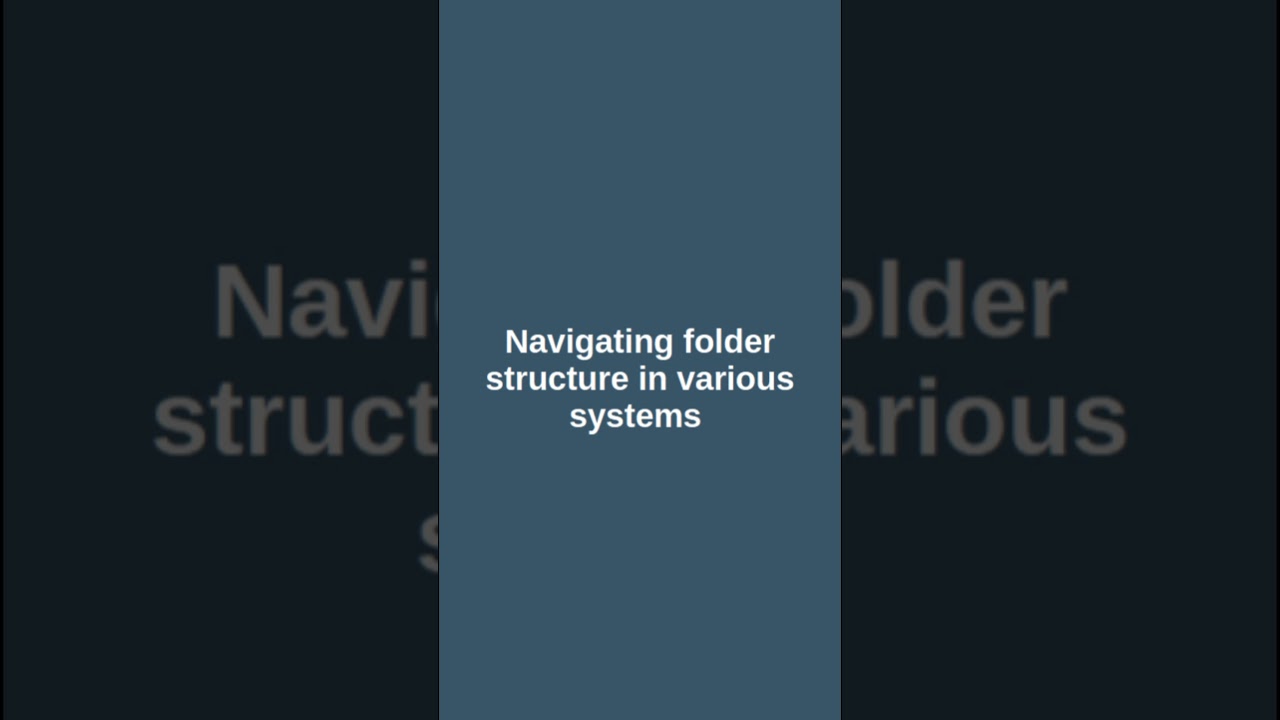 Navigating folder structure in various systems   #computereducation #operatingsystem