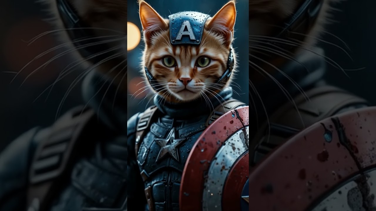 Captain AmeriCat: The Hero We Didn't Know We Needed 🐾🛡️ | Epic Photorealistic Cat Cosplay