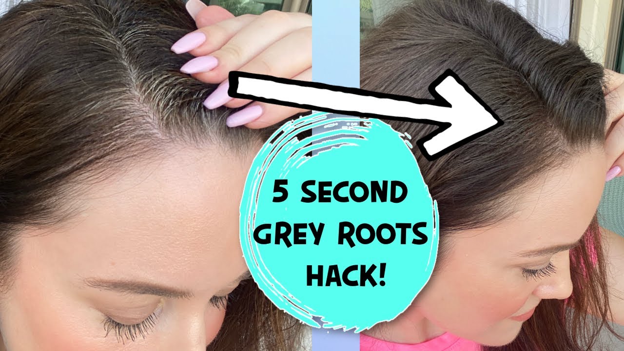 How to cover grey hair in 5 seconds (temporary + effective fix!)