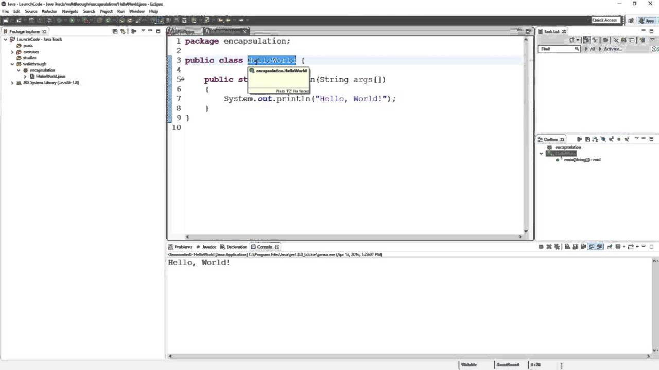 LaunchCode Java Track - Hello, World!