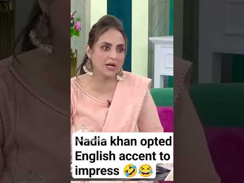 nadia khan fake English accent bnati the 😂❤️|good morning Pakistan ❤️#shorts