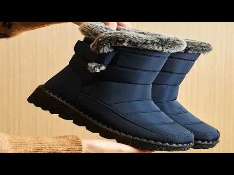Women's Boots 2024 Trend Winter Shoes For Woman Winter Boots Ankle Low Heels Botas Mujer Waterproo