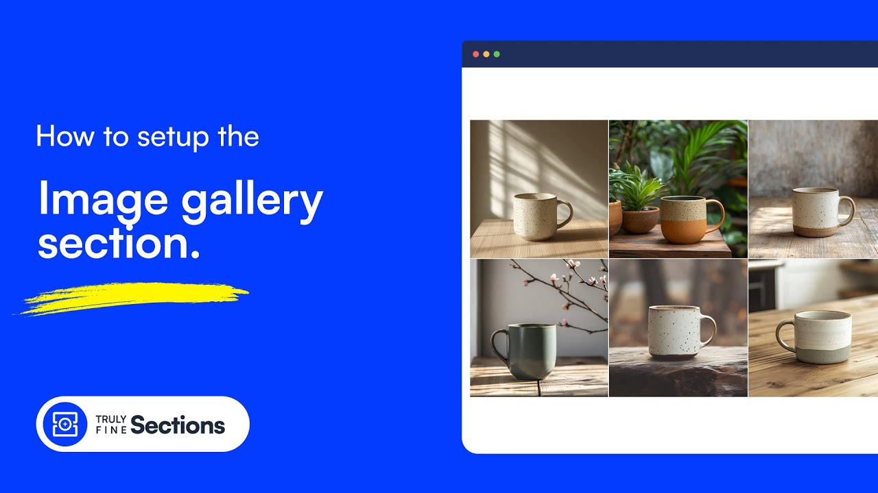 How to set up the image gallery section