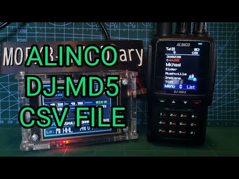 ALINCO DJ-MD5 CSV Contacts Import file