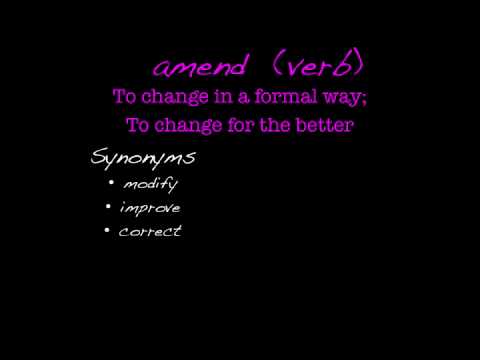 Word-a-Minute: amend