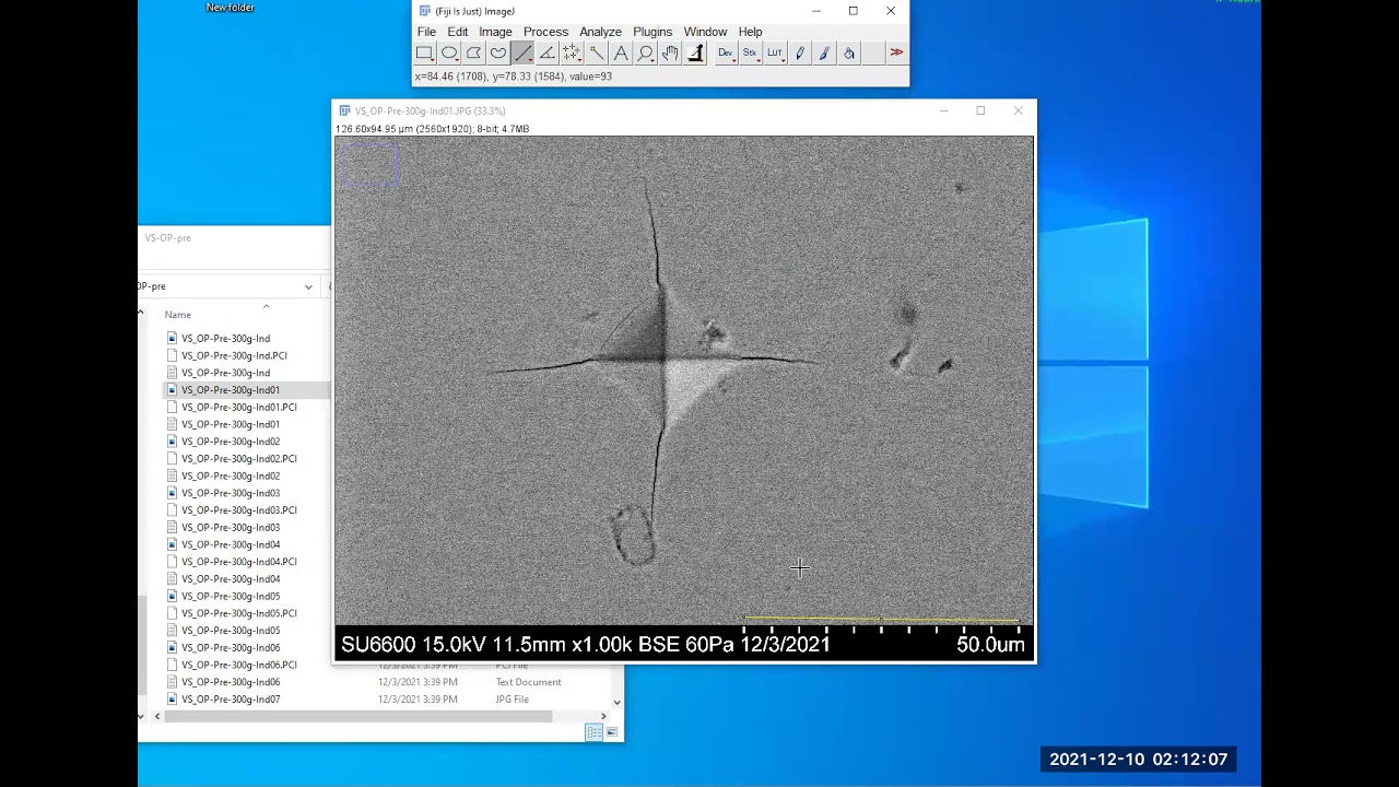 Indentation Crack Measurement -  ImageJ