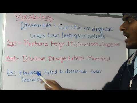 #shorts #vocabulary #idioms #english #ssc Vocabulary - DISSEMBLE
