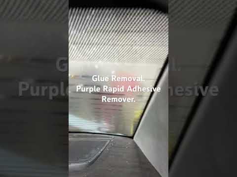 Tint Glue Removal. Purple Rapid Adhesive Remover.
