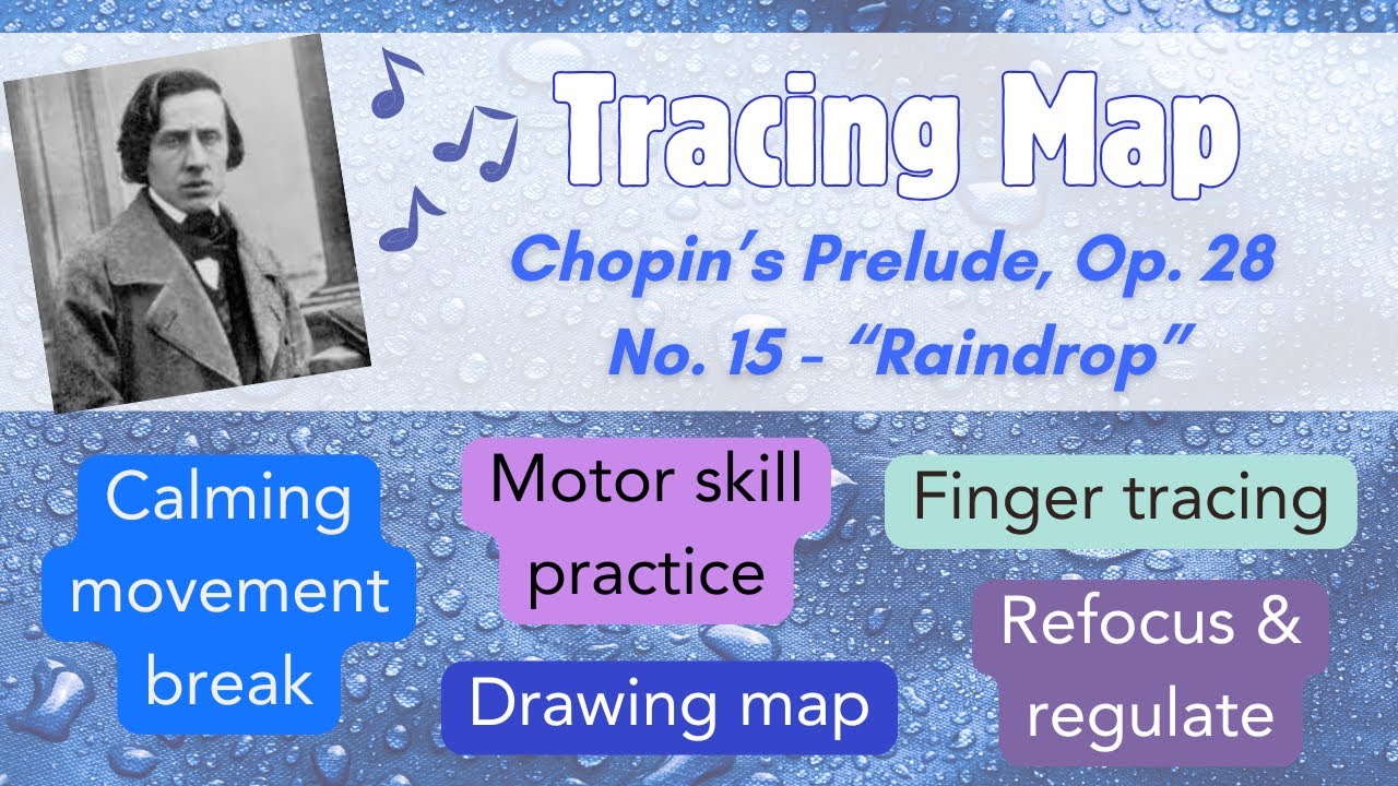 Musical Tracing Map - Brain Break and Calming Movement Activity - Chopin 