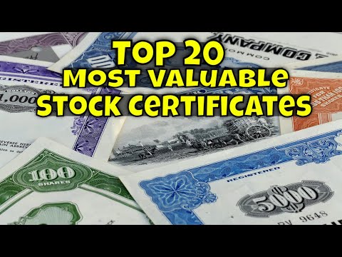 Top 20 Most Valuable Stock Certificates
