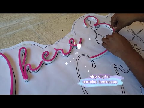 Como hacerlo letreros neón flex personalizado