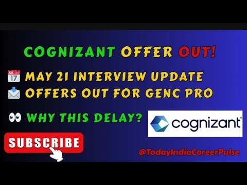 ✅ Cognizant GenC roles Results update! | May 21 Interview|Offer Letters on June 27 | YOP 2024