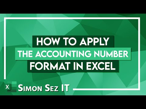 How to Apply the Accounting Number Format in Excel