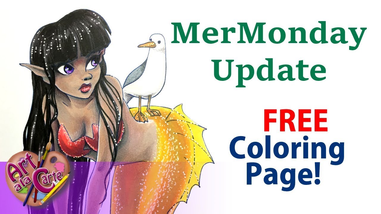 Mermaid Coloring Page giveaway