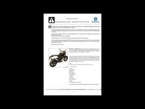 HUSQVARNA NUDA (2012) Service Manual - Complete Workshop Repair - PDF Download