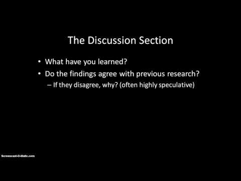 APA style - Writing the Results and Discussion sections