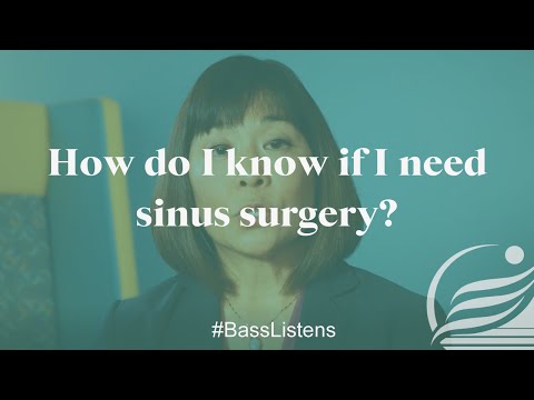 How do I know if I need sinus surgery? #BassListens