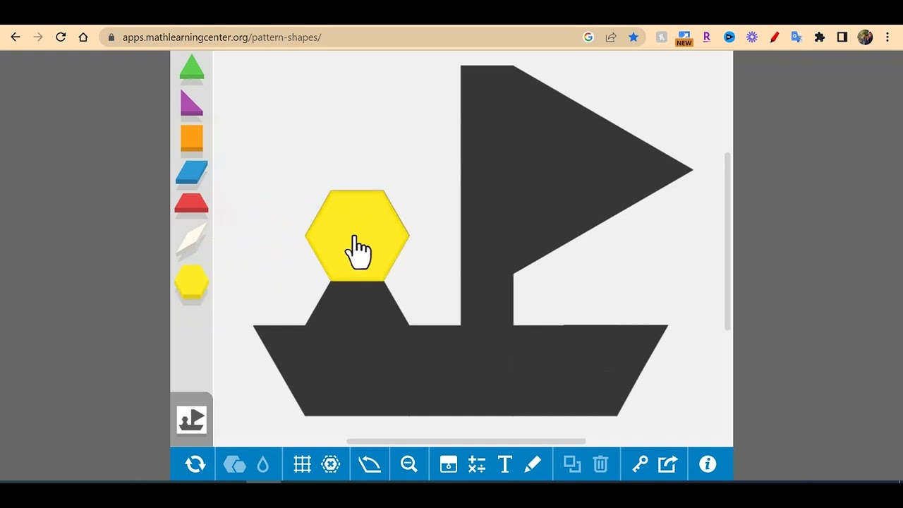 Virtual PATTERN SHAPES - Explore counting, geometry, fractions,& more with a set of virtual patterns