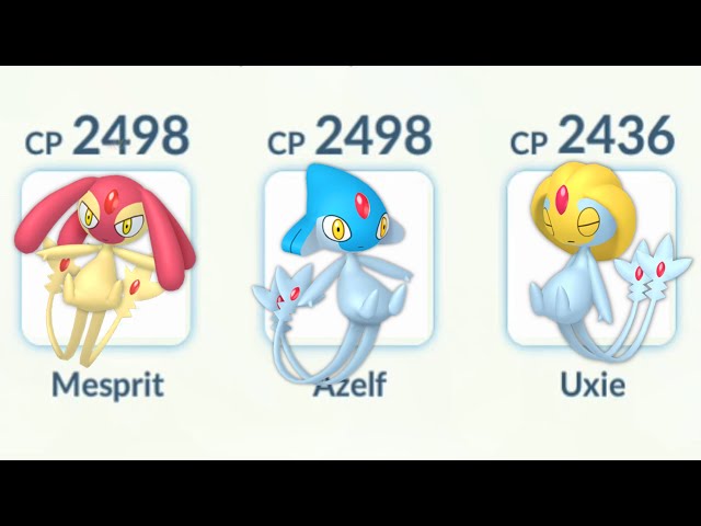 What is the best moveset for Uxie, Mesprit, and Azelf in Pokemon GO?