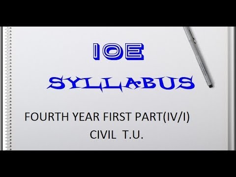 Course syllabus of civil engineering fourth year first part T.U.